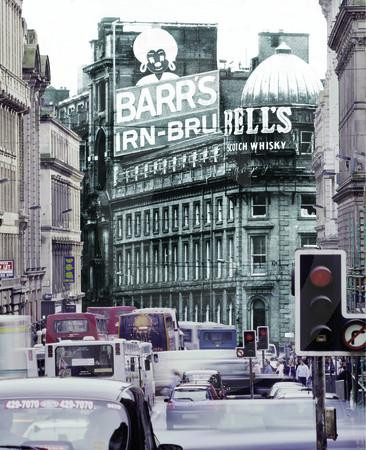 34212170-Barr s Irn-Bru advert in Renfield Street Union Street, beside ...