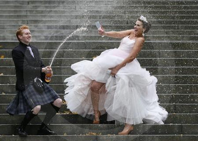 22139015-Launch of the Scottish Wedding Show. Pictured are a OTT bride ...