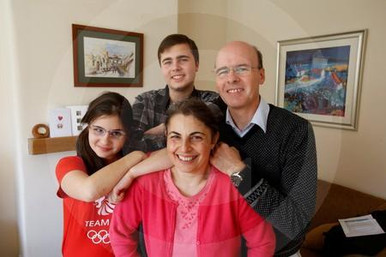 25620615-Jilda Clark with her husband Philip and children Brendan 17 ...