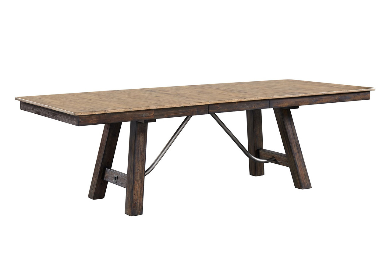 The Transitions Driftwood Trestle Dining Table is available at Cramers ...
