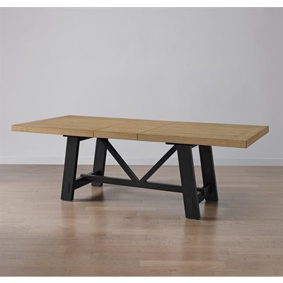 The Charleston Nat/Blk Complete Dining Table is available at Cramers ...