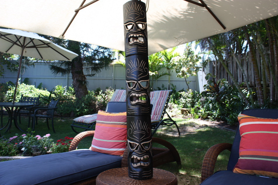 50" Triple Headed Tiki of Strength Mask - Style Hawaii