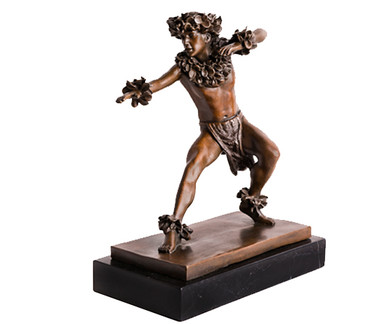 Bronze Hula Statue - Kane Kahiko (Ancient Hula)