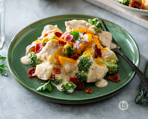 ONE Pot Bacon Cheddar Chicken & Veggies Mix Preparation