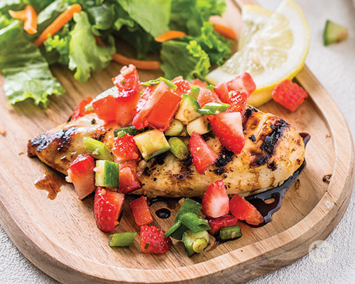Citrus Herb Chicken with Strawberry Salsa