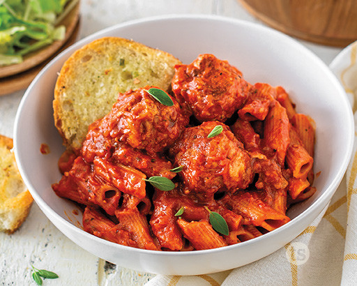 Mama Mia Penne with Turkey Meatballs