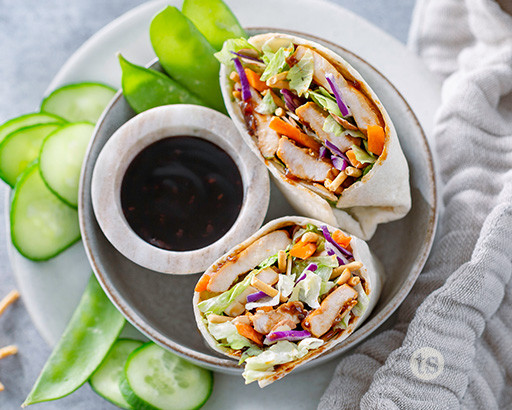 Asian-Inspired Chicken Wraps