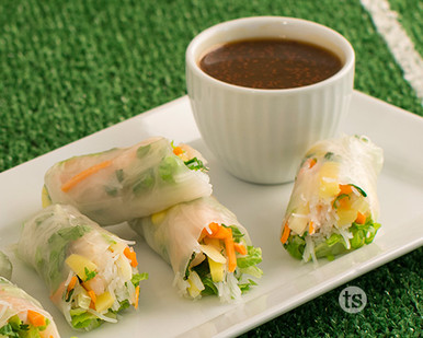 Honey Teriyaki Spring Rolls