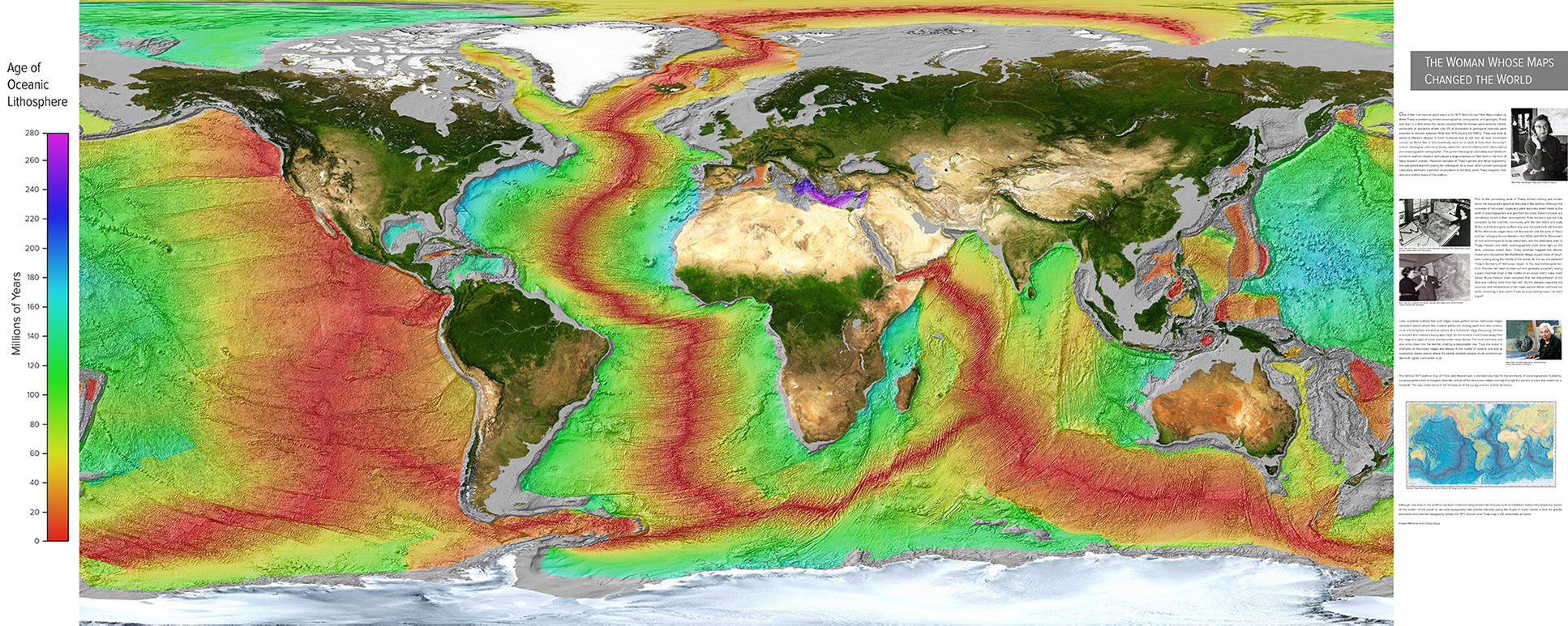 Detailed World Satellite Map - Pacific Rim View | Peel & Stick ...