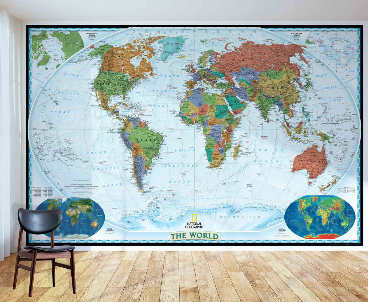 World Political Map Murals | World Maps Online