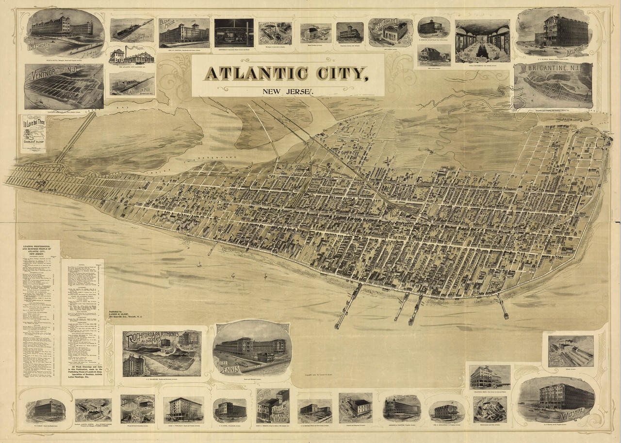 Historic Map - Atlantic City, NJ - 1900 | World Maps Online