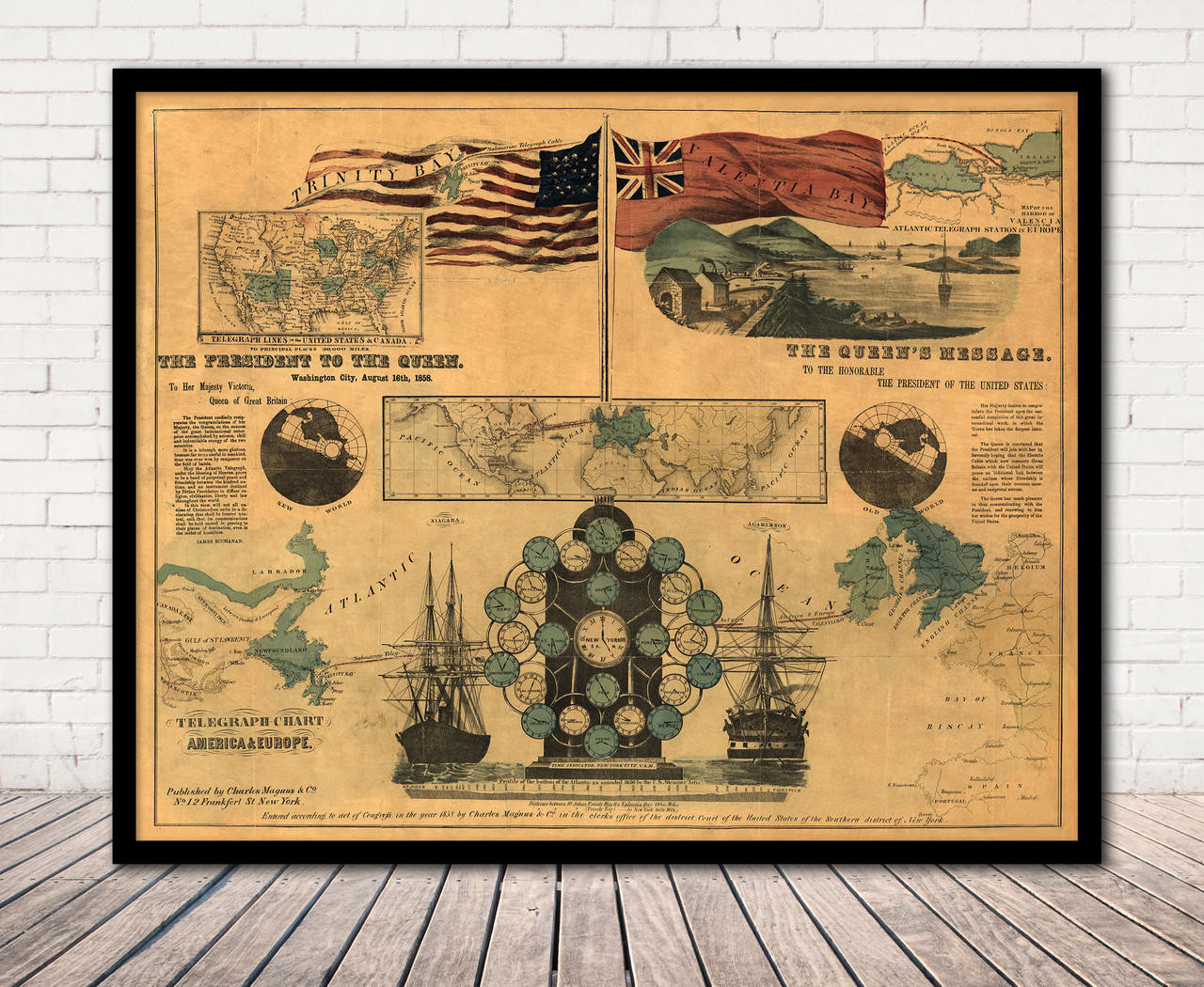 Vintage World Map - 1914 - Bartholomew's Chart of the World on Mercator ...