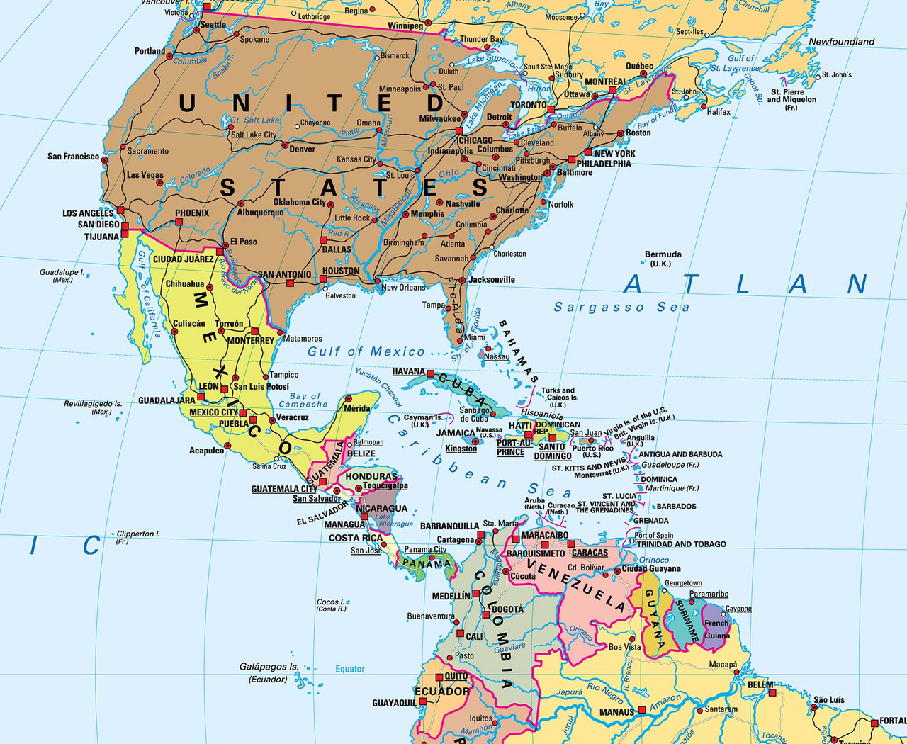 Extra Large World Political Map - 100" x 69" - from Klett-Perthes ...