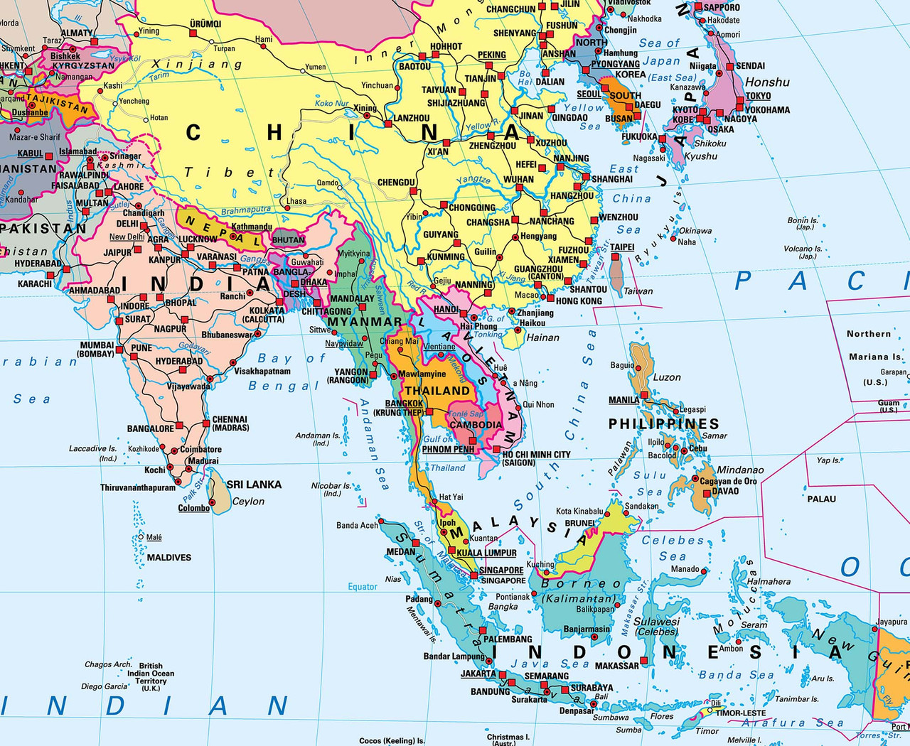 Extra Large World Political Map - 100" x 69" - from Klett-Perthes ...