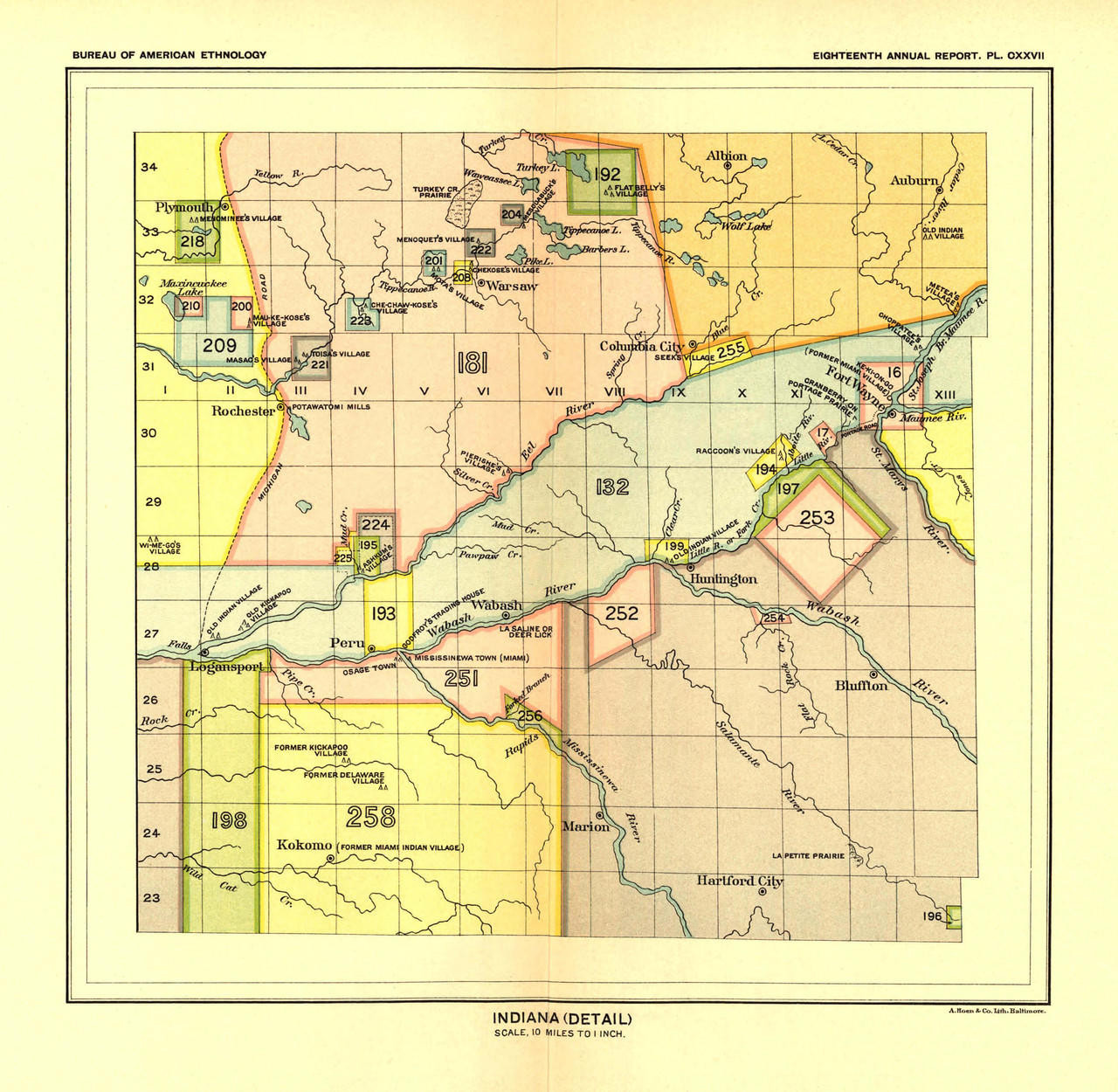 Historical Map of Missouri - Indian Lands - 1896 - J.W. Powell | World ...