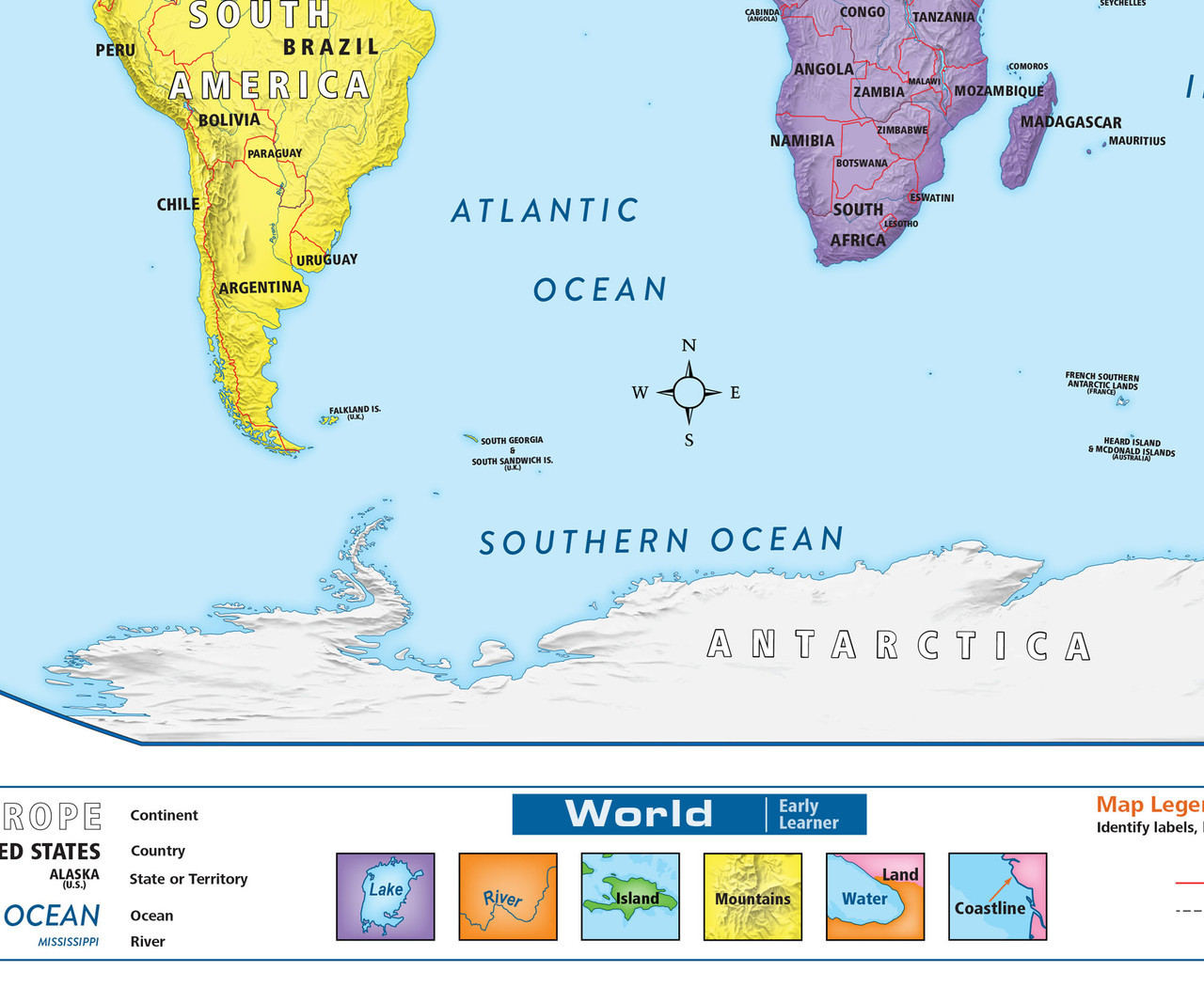 World Early Learner Classroom Wall Map | World Maps Online