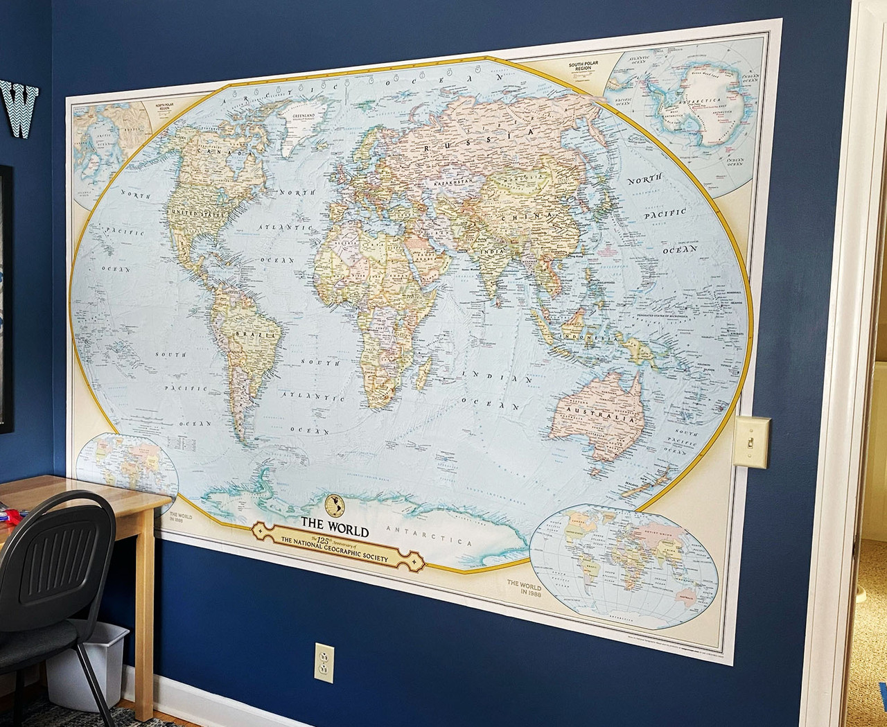 Custom Size Map Murals - Custom Map Design - National Geographic ...