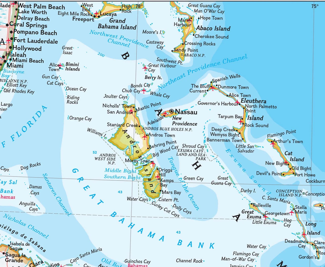 National Geographic Caribbean Classic Political Wall Map | World Maps ...