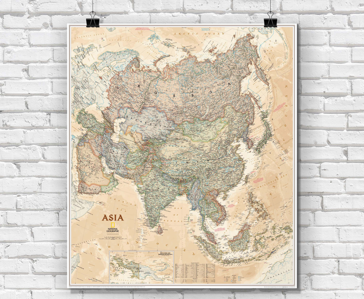 National Geographic World Executive Political Wall Map | World Maps Online