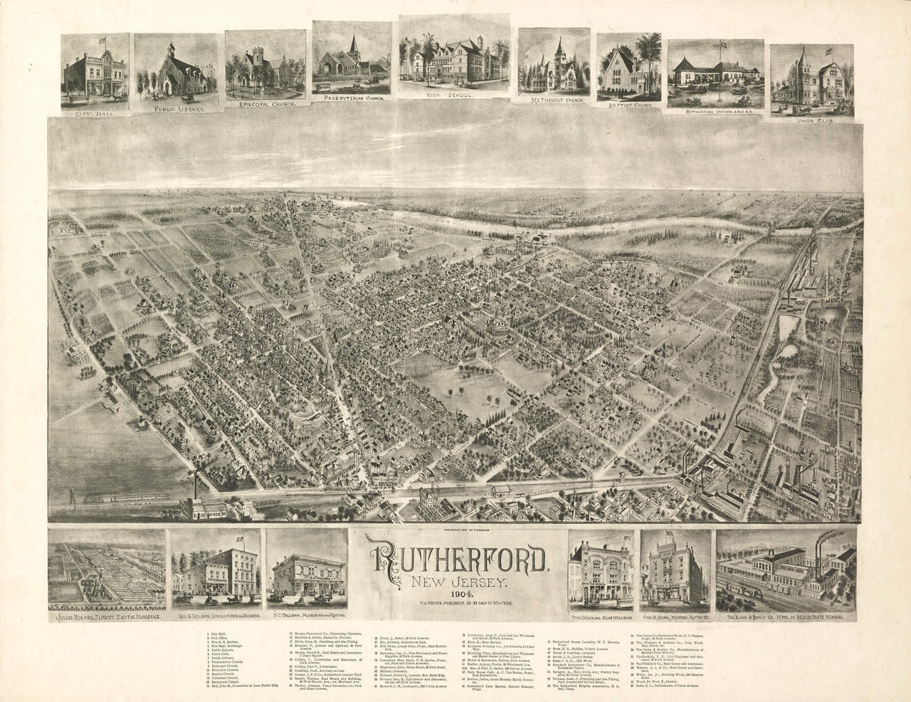 Historic Map - Rutherford, NJ - 1904 | World Maps Online
