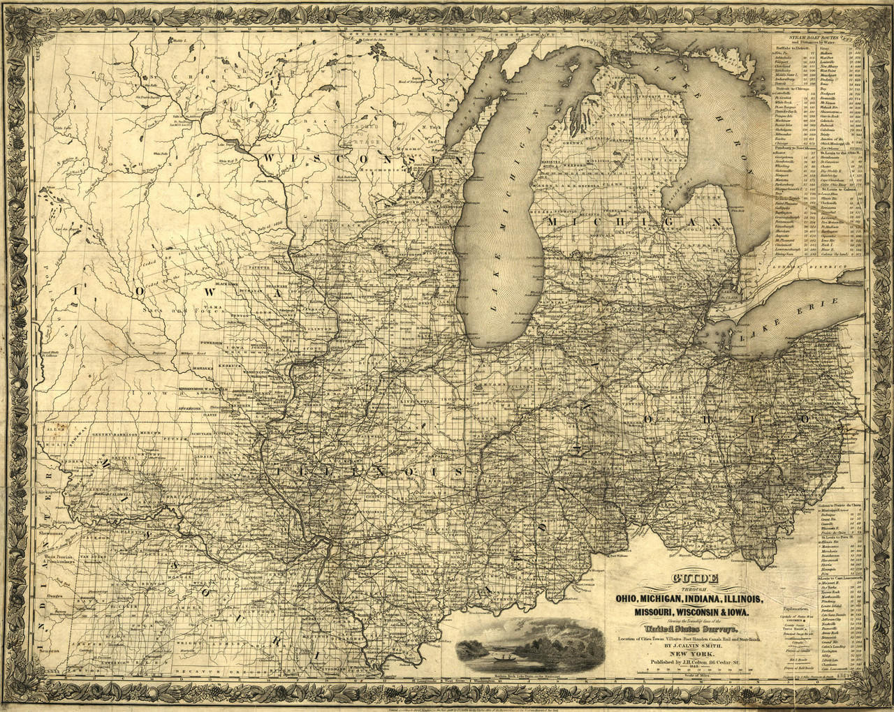 Historic Railroad Map of the Midwest - 1840 | World Maps Online