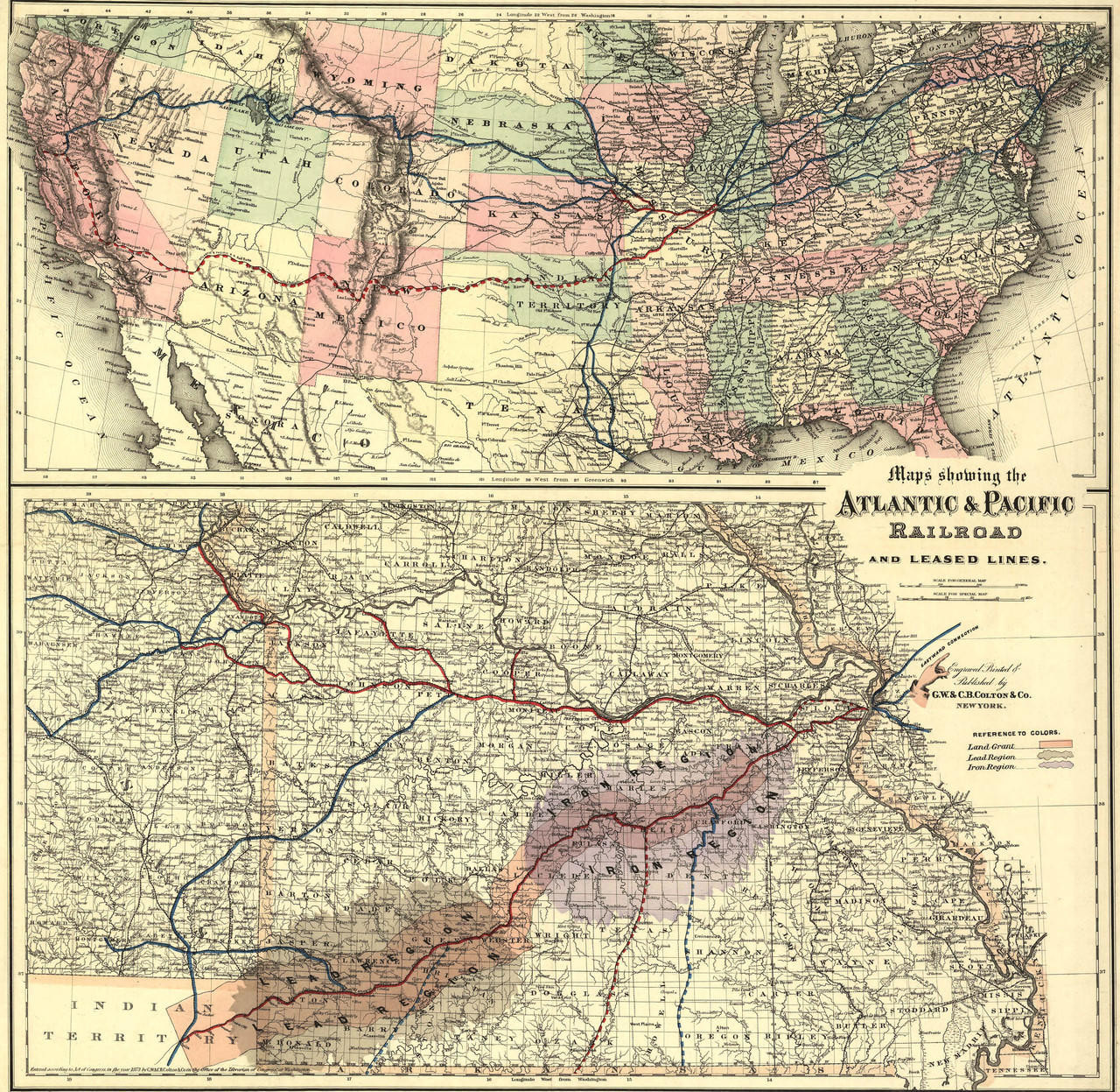 Historic Railroad Map of Missouri - 1873 | World Maps Online
