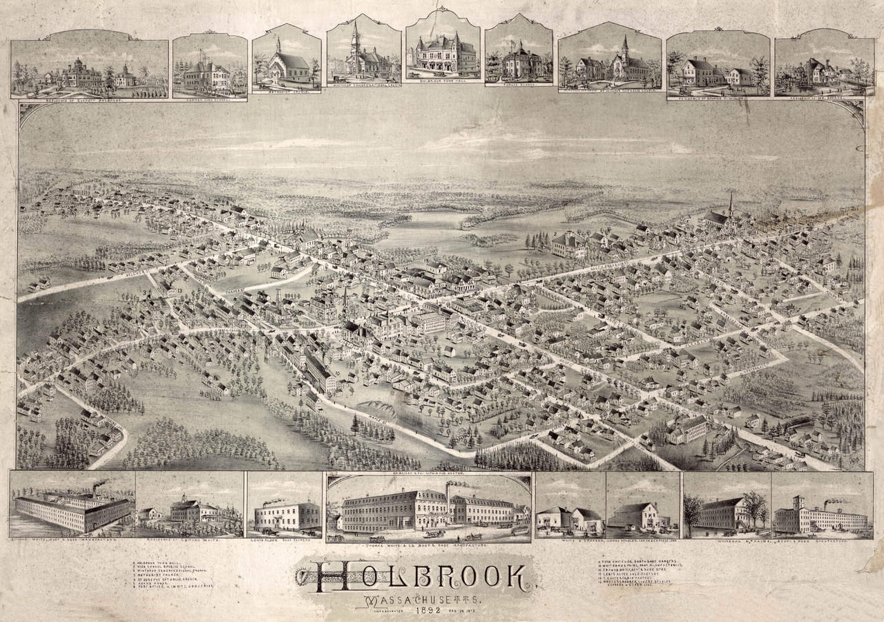 Historic Map - Holbrook, MA - 1892 | World Maps Online
