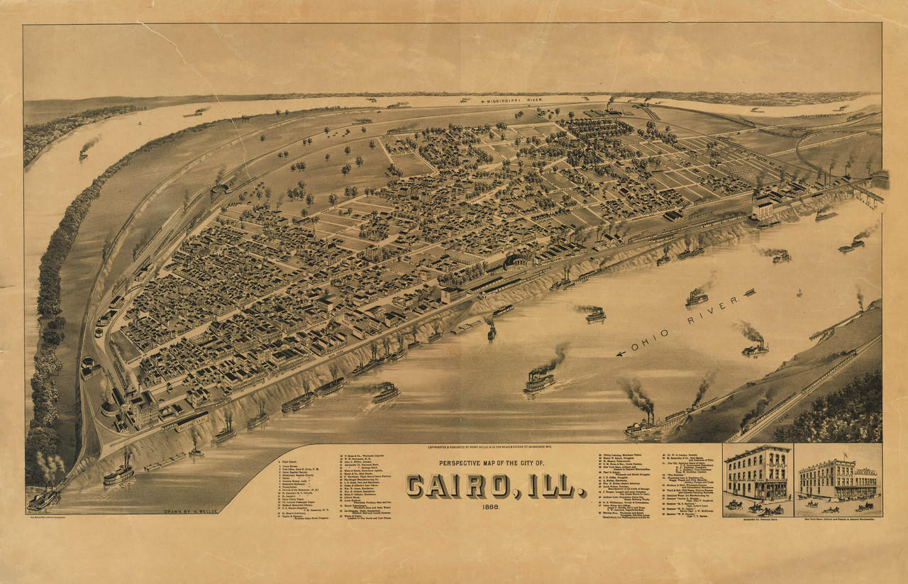Historic Map - Cairo, IL - 1888 | World Maps Online