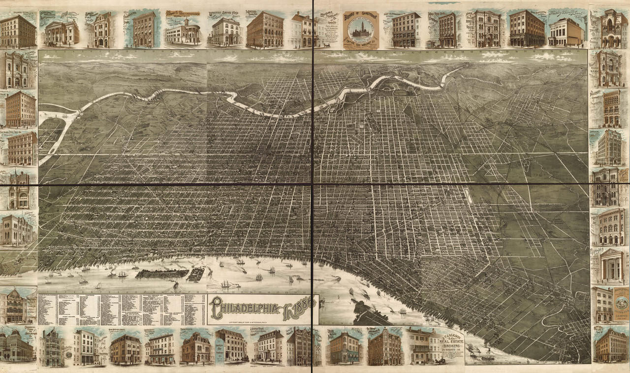 Historic Map - Philadelphia, PA - 1886 | World Maps Online