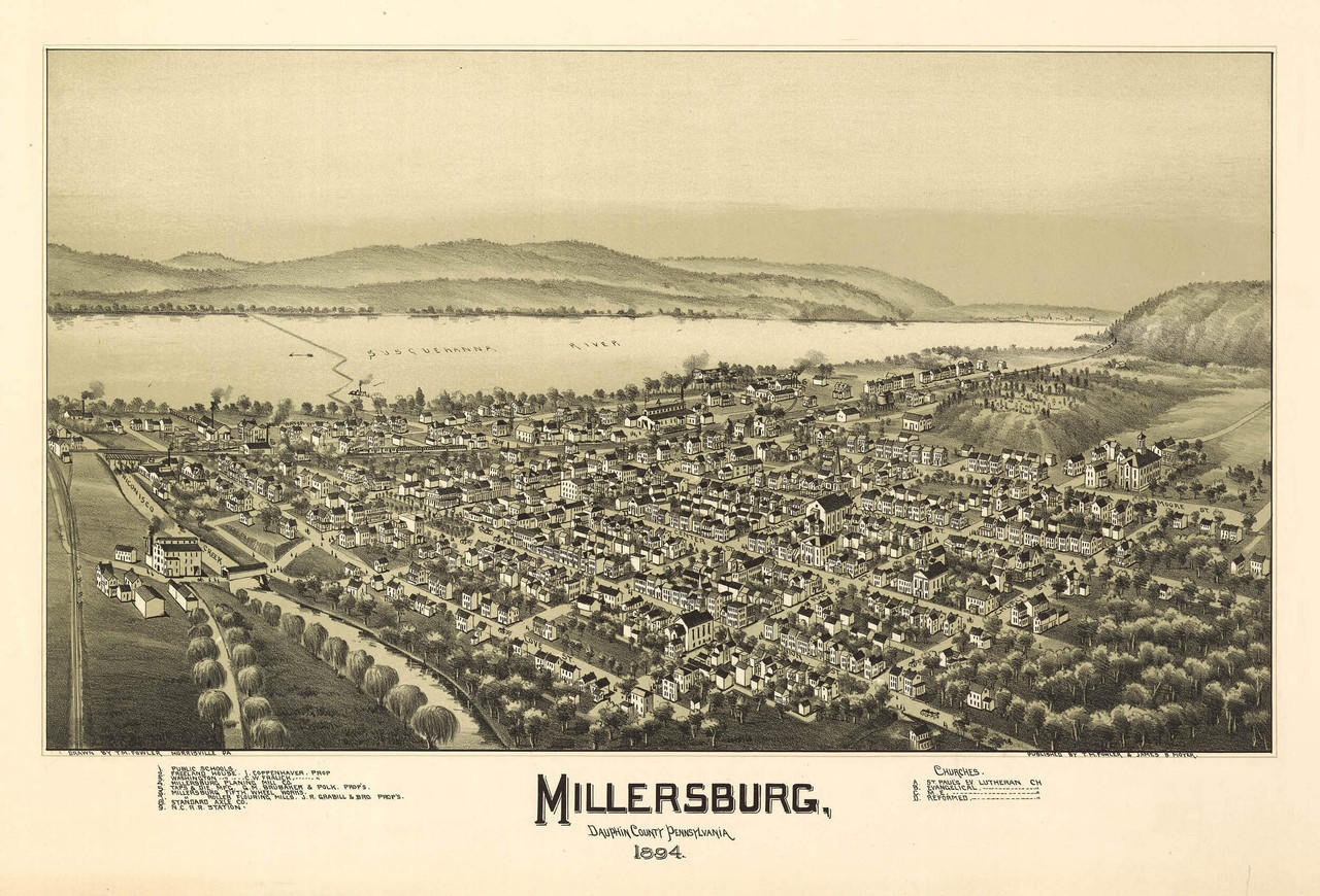 Historic Map - Millersburg, PA - 1894 | World Maps Online