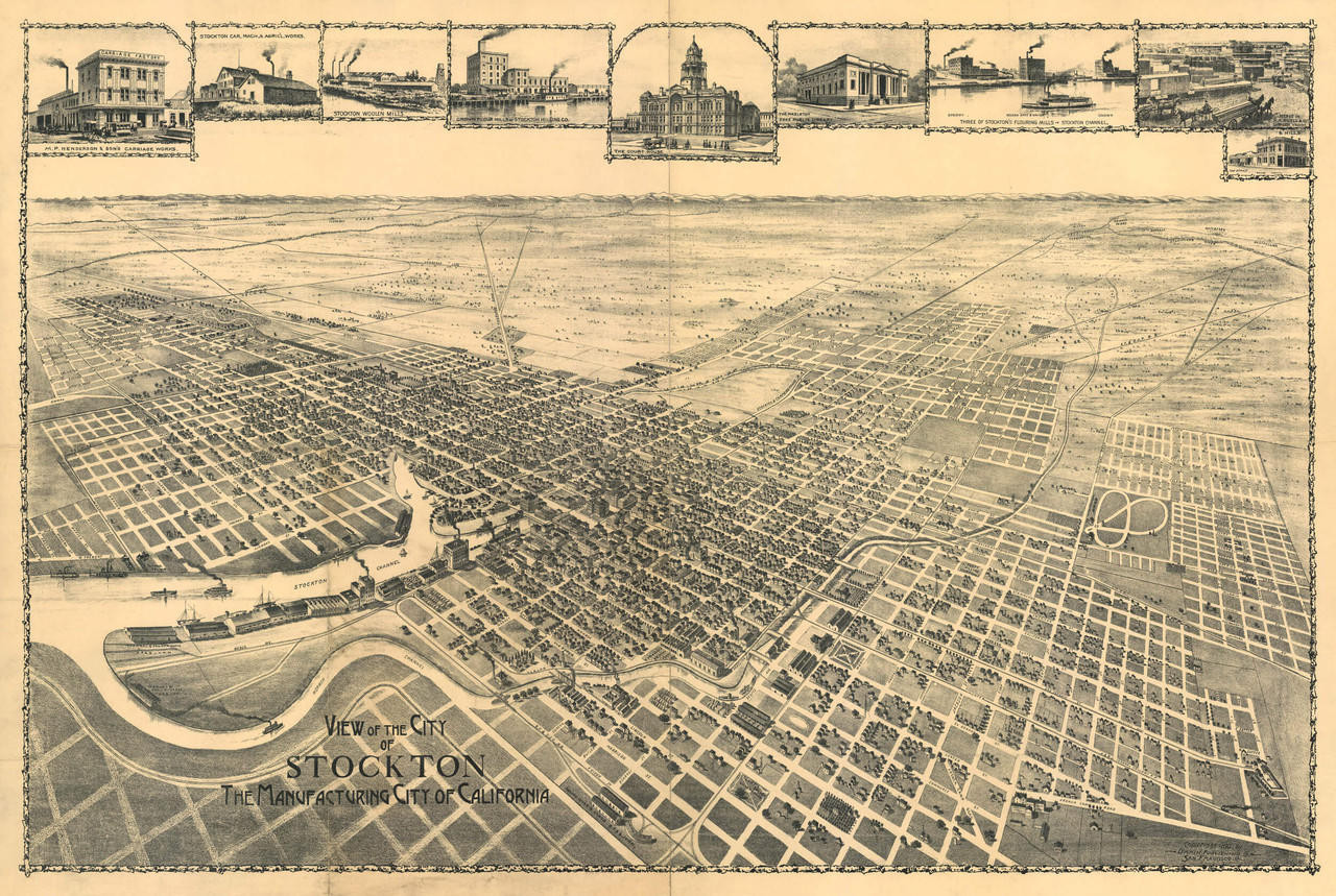Historic Map - Stockton, CA - 1895 | World Maps Online