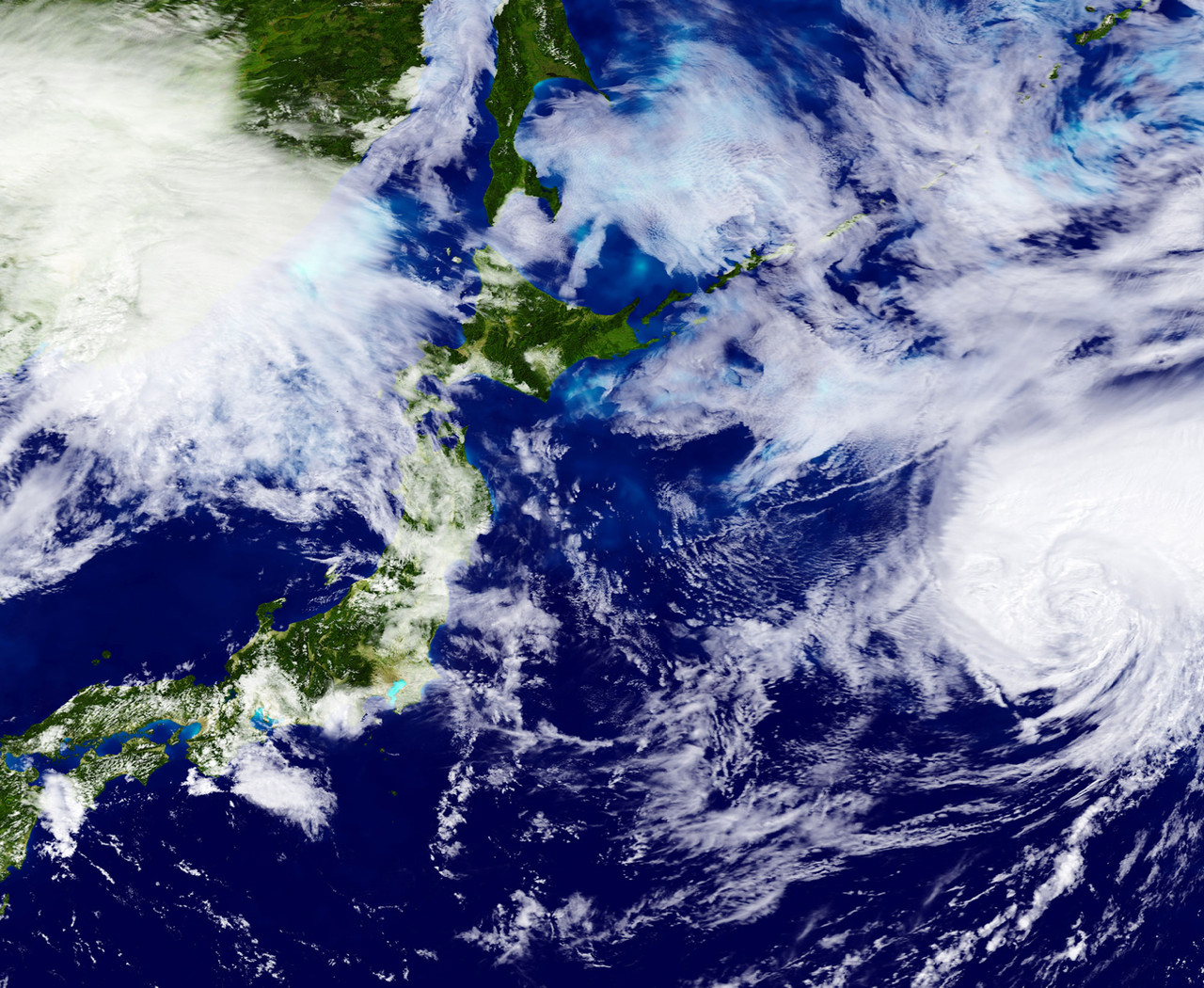 World Satellite Image Map w/ Cloud Cover - Pacific Centered | World ...