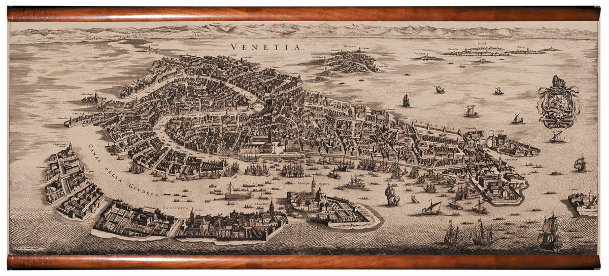 Venetia 1694 - Fabric Giclee Print Wall Map | World Maps Online