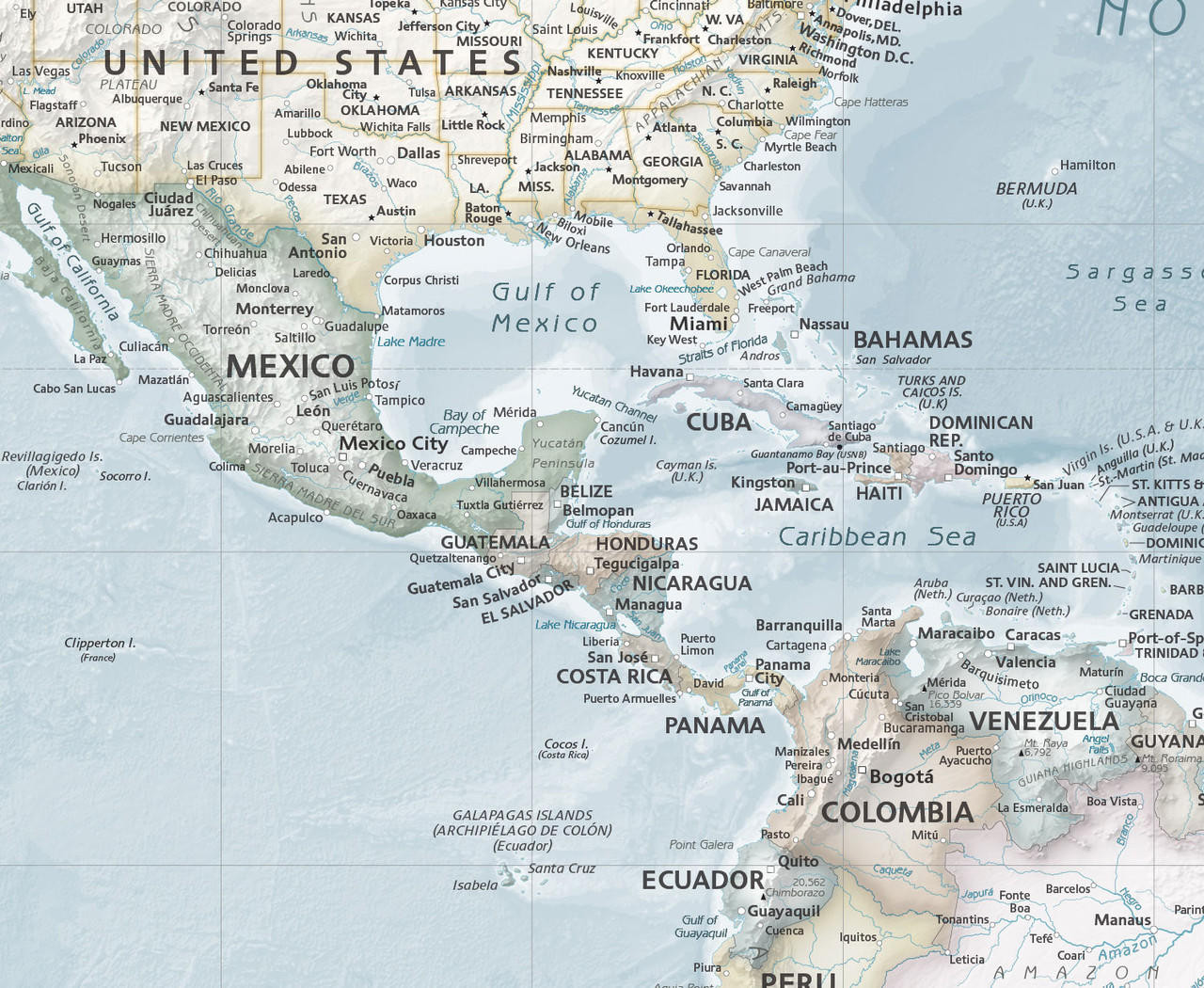 Soft Colors World Political Wall Map | World Maps Online