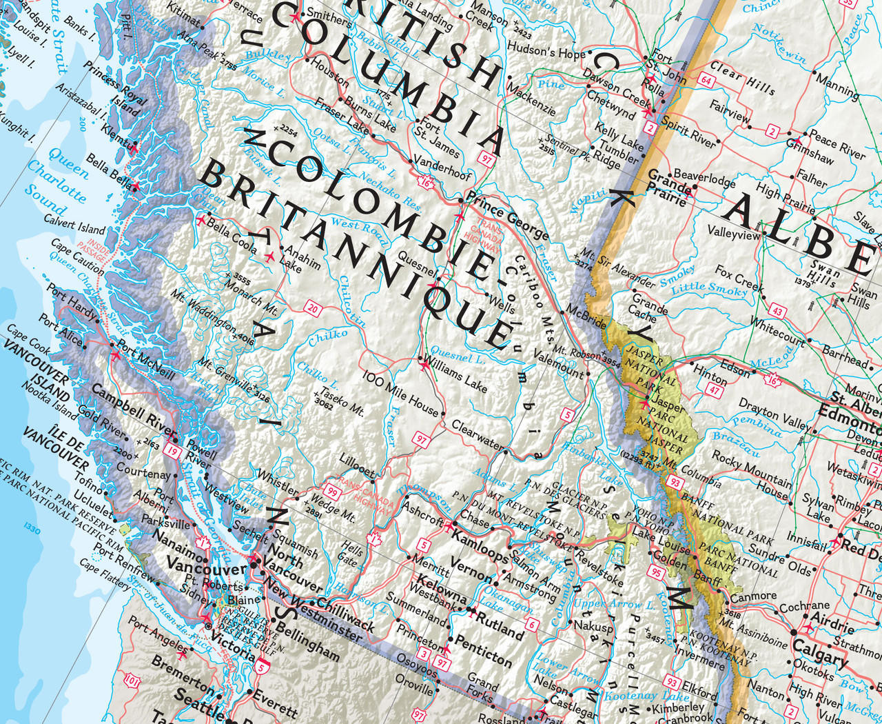 National Geographic Canada Classic Political Wall Map | World Maps Online