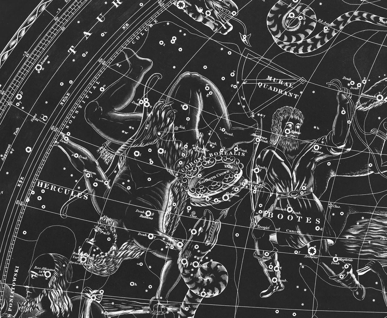 Celestial Spheres "Map of the Visible Heavens" - Historical 1840 ...