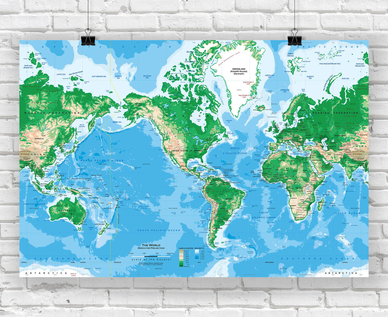 Mercator Projection Map