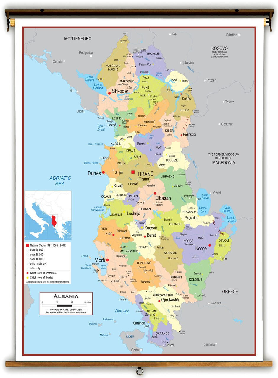 Albania world map