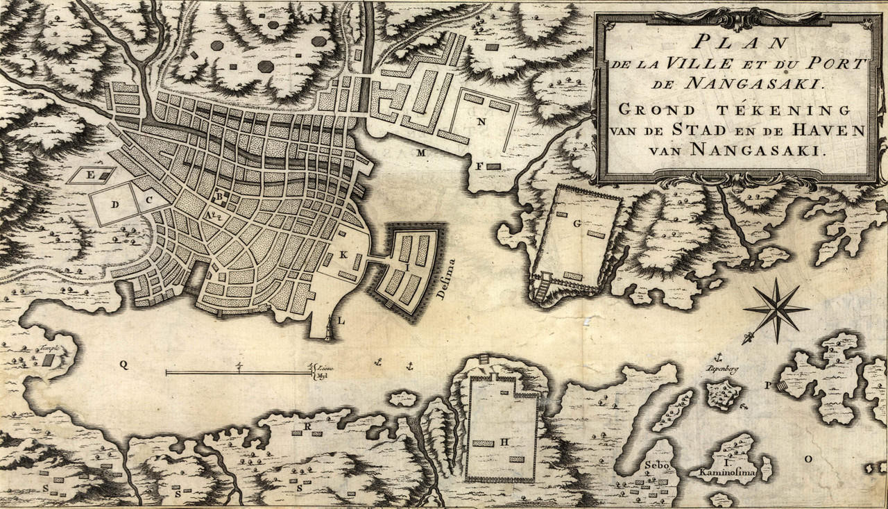 Historic Map - Nagasaki, Japan - 1700's | World Maps Online