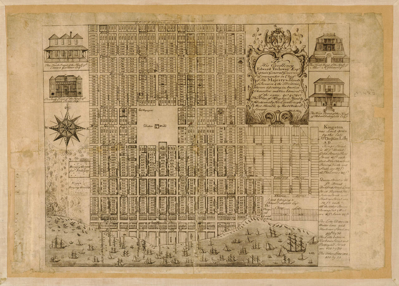 Historic Map - Kingston, Jamaica - 1745 | World Maps Online
