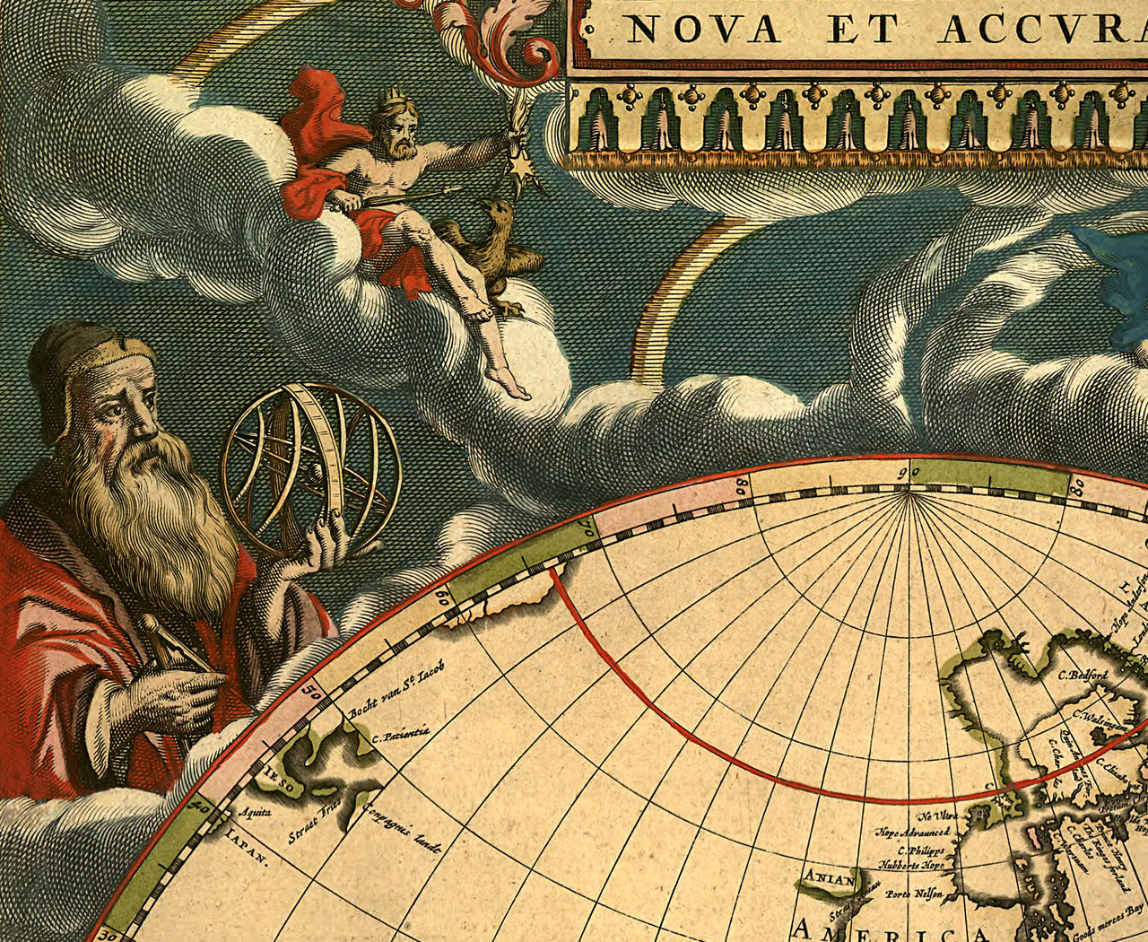 Historic Map - World - 1664 - Antique Map Print | World Maps Online