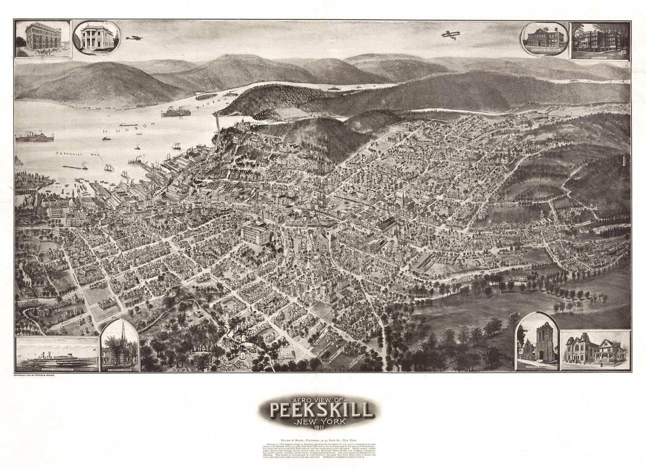 Historic Map - Peekskill, NY - 1911 | World Maps Online