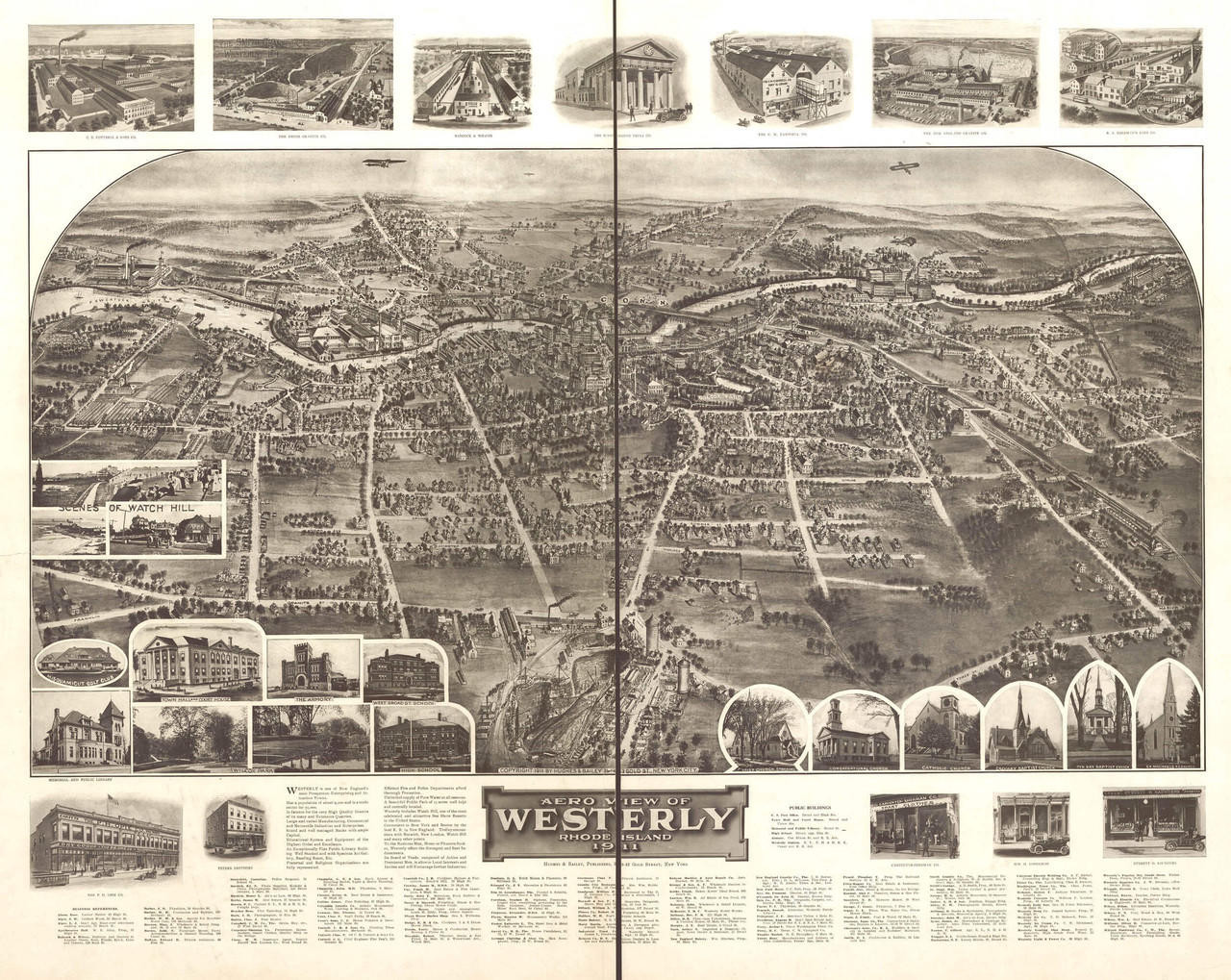 Historic Map - Westerly, RI - 1911 | World Maps Online