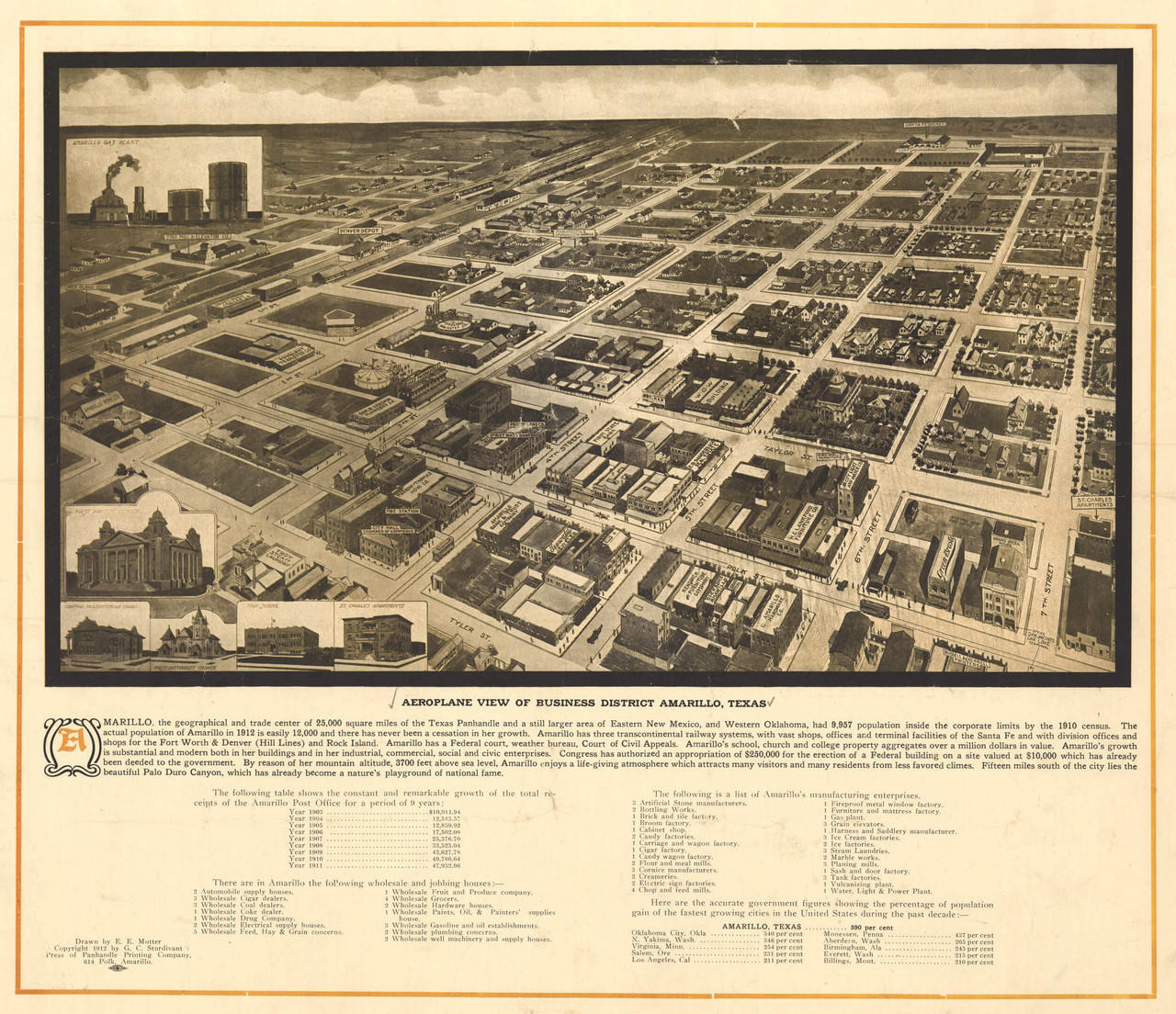 Historic Map - Amarillo, TX - 1912 | World Maps Online