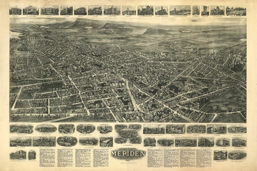 Historic Map - Meriden, CT - 1918 | World Maps Online