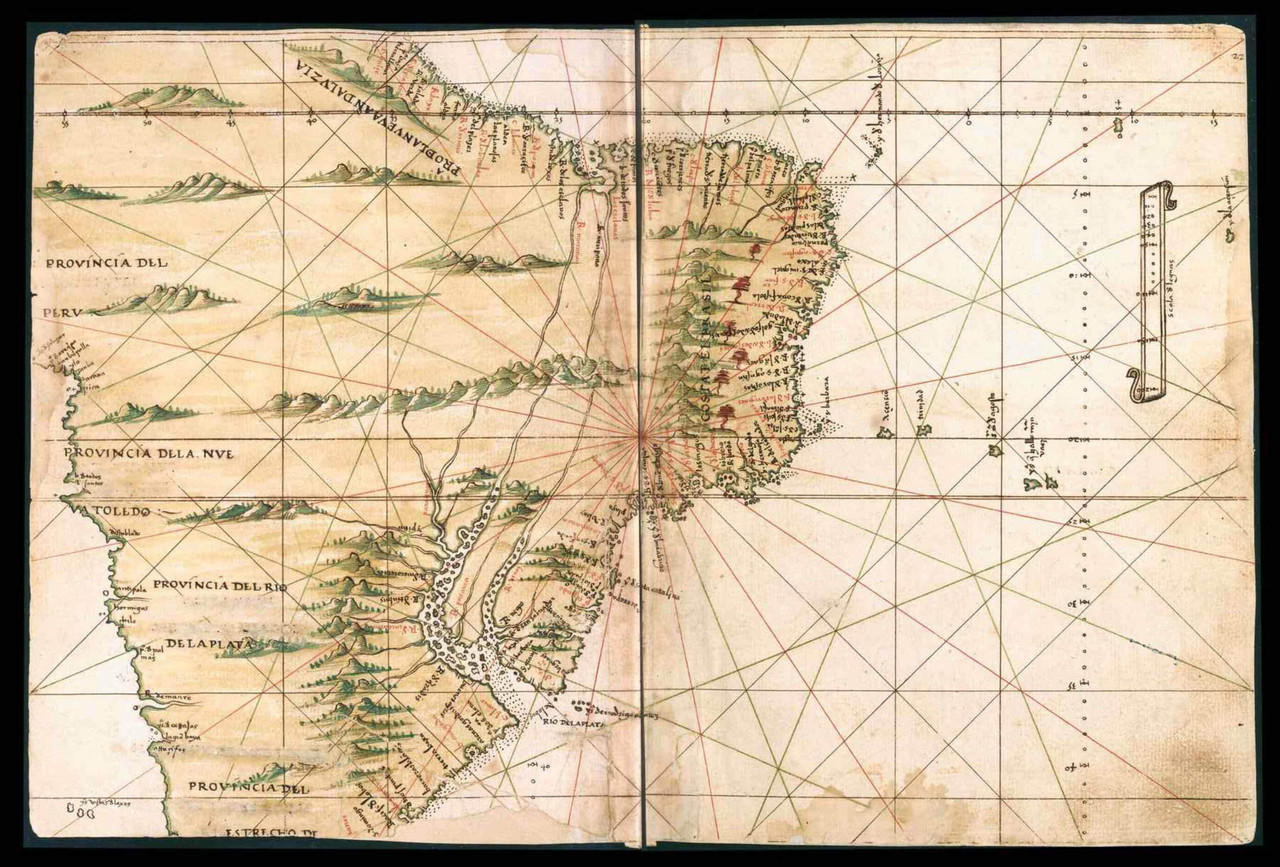 Historical Map of Brazil & Peru - General Atlas of All the Islands in ...