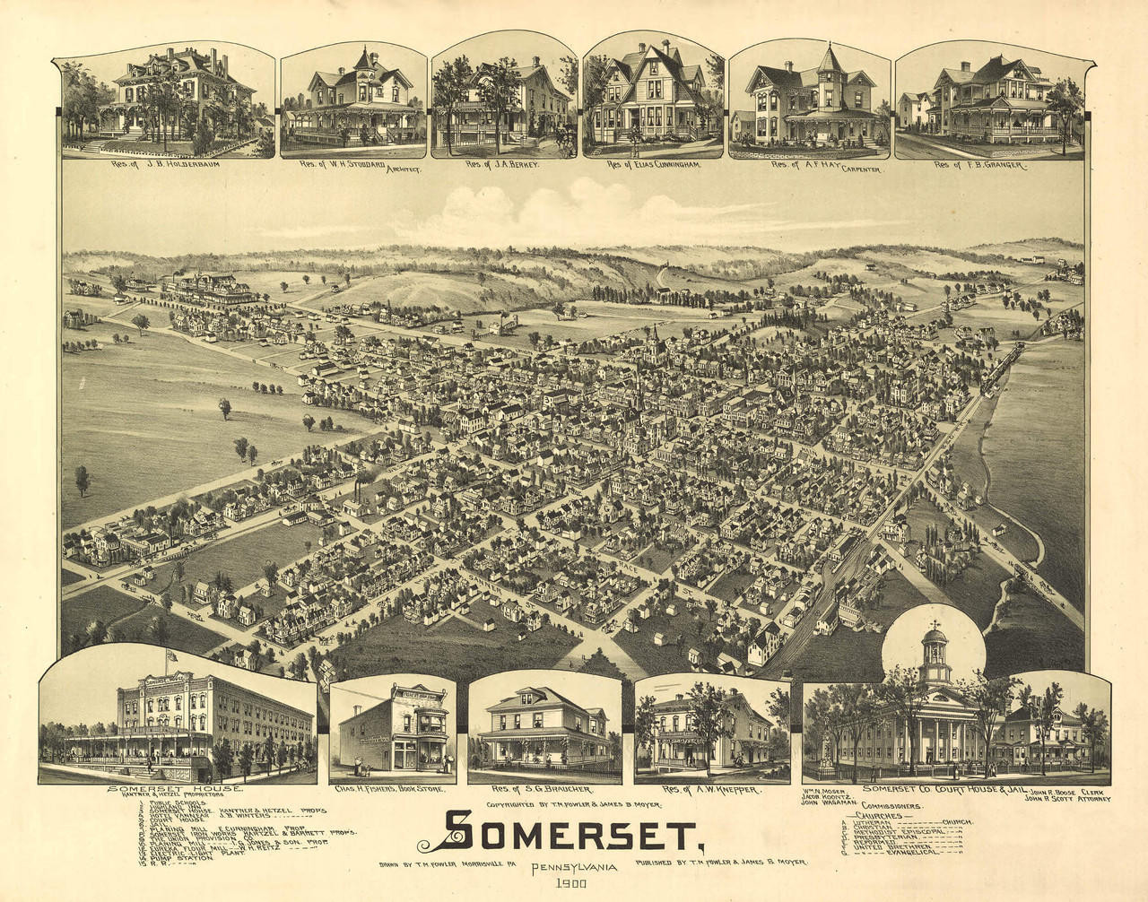 Historic Map - Dunbar, PA - 1900 | World Maps Online