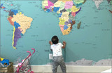 World Coloring Map for Kids - Wall Decal Map | World Maps Online