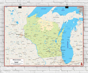 Wisconsin Reference Wall Map | World Maps Online