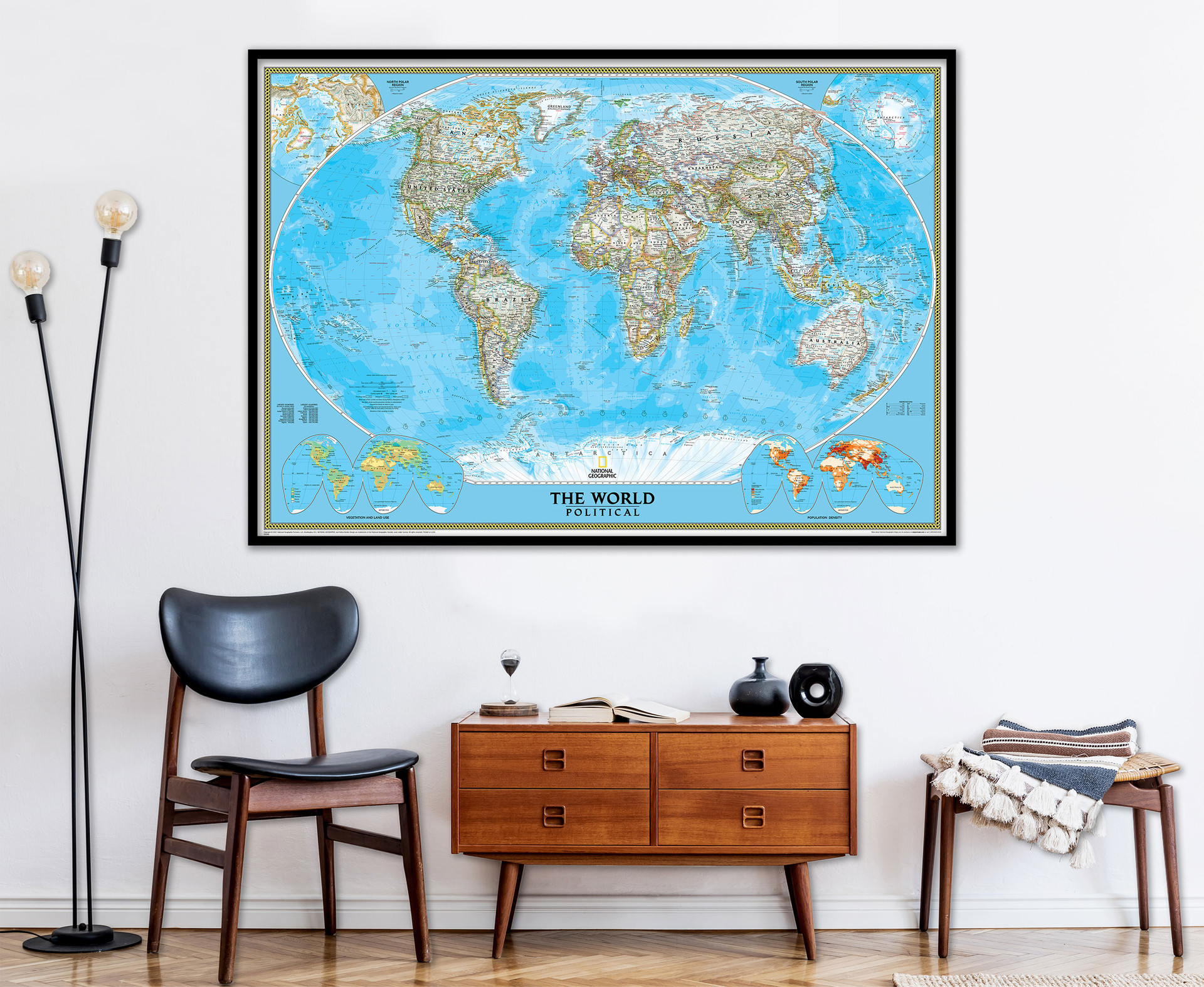 National Geographic World Classic Political Wall Map | World Maps Online
